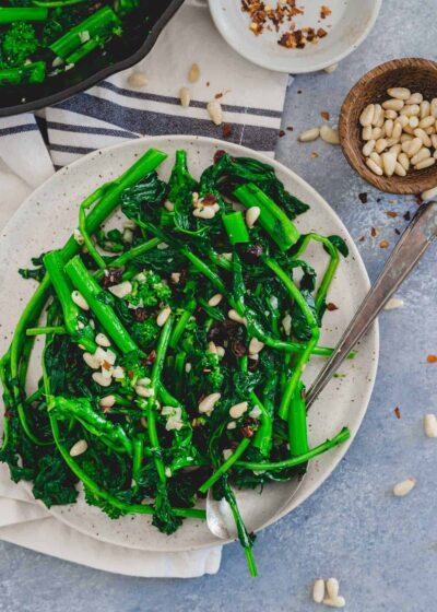 Sweet and Spicy Broccoli Rabe - An easy broccoli rabe side dish recipe