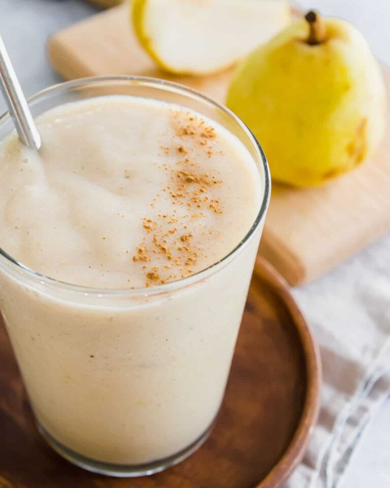 Creamiest Pear Smoothie - Running to the Kitchen®