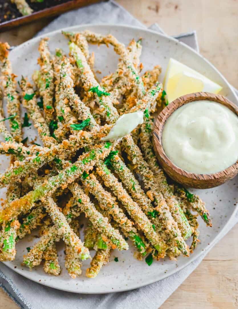 Crispy Baked Asparagus Fries - Running to the Kitchen®