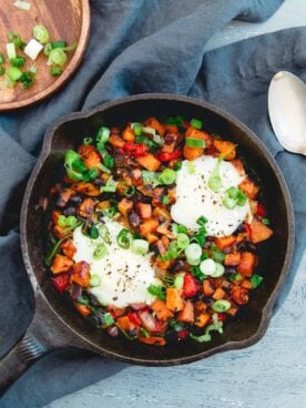 Brisket Hash - Easy Breakfast Skillet Brisket and Eggs Hash