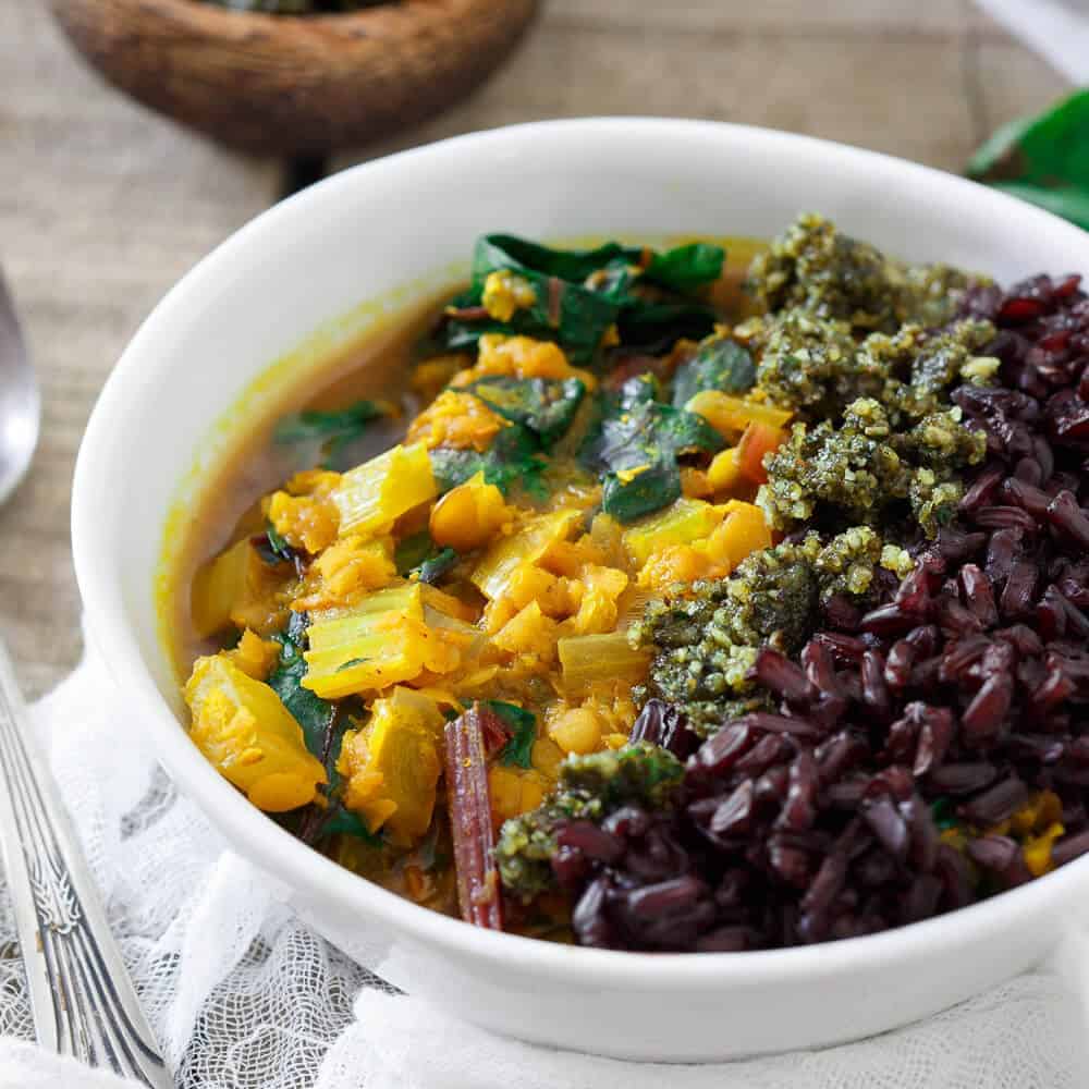 Turmeric Lentil Stew - Vegan Turmeric Lentil Stew