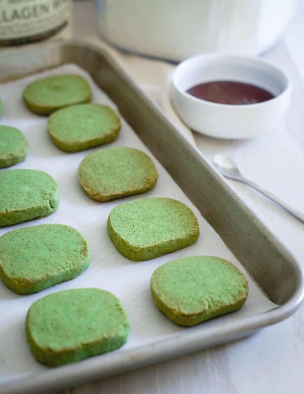 Matcha Shortbread Cookies - Matcha Powder Cookies with Chocolate