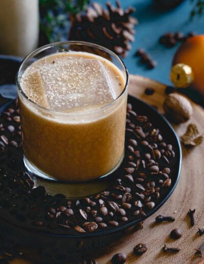Coconut Bourbon Coffee Nog - Holiday Coffee Eggnog Drink