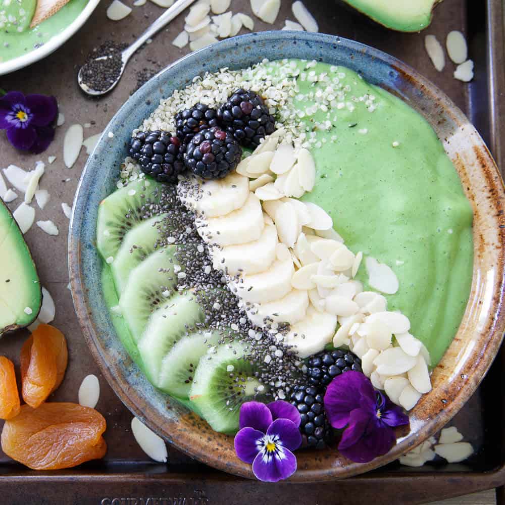 Avocado Pineapple Smoothie Bowl - Superfood Packed Smoothie Bowl