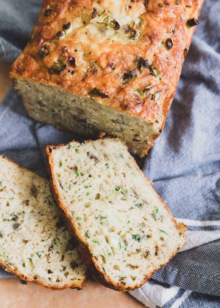 Cheesy Zucchini Bread - Savory Zucchini Cheese Bread Recipe