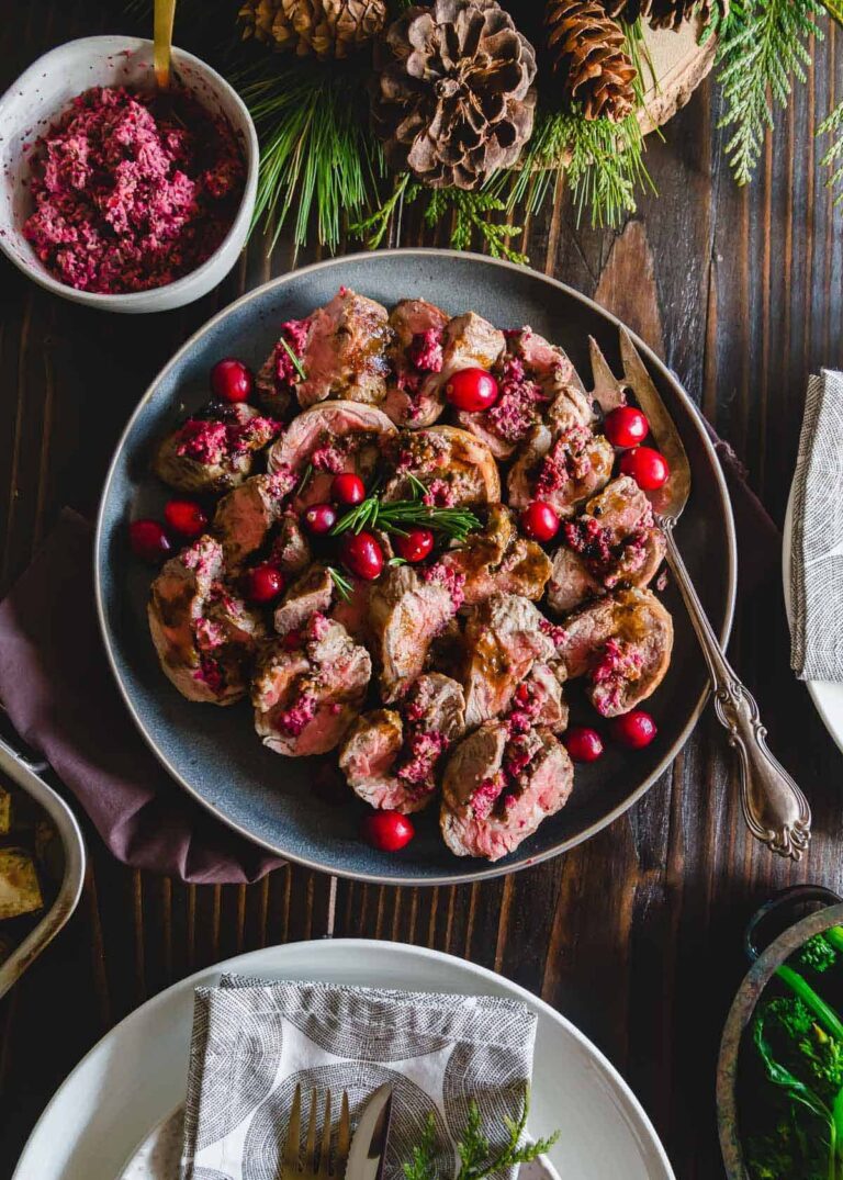 Stuffed Lamb Recipe - Cranberry Pesto Stuffed Lamb