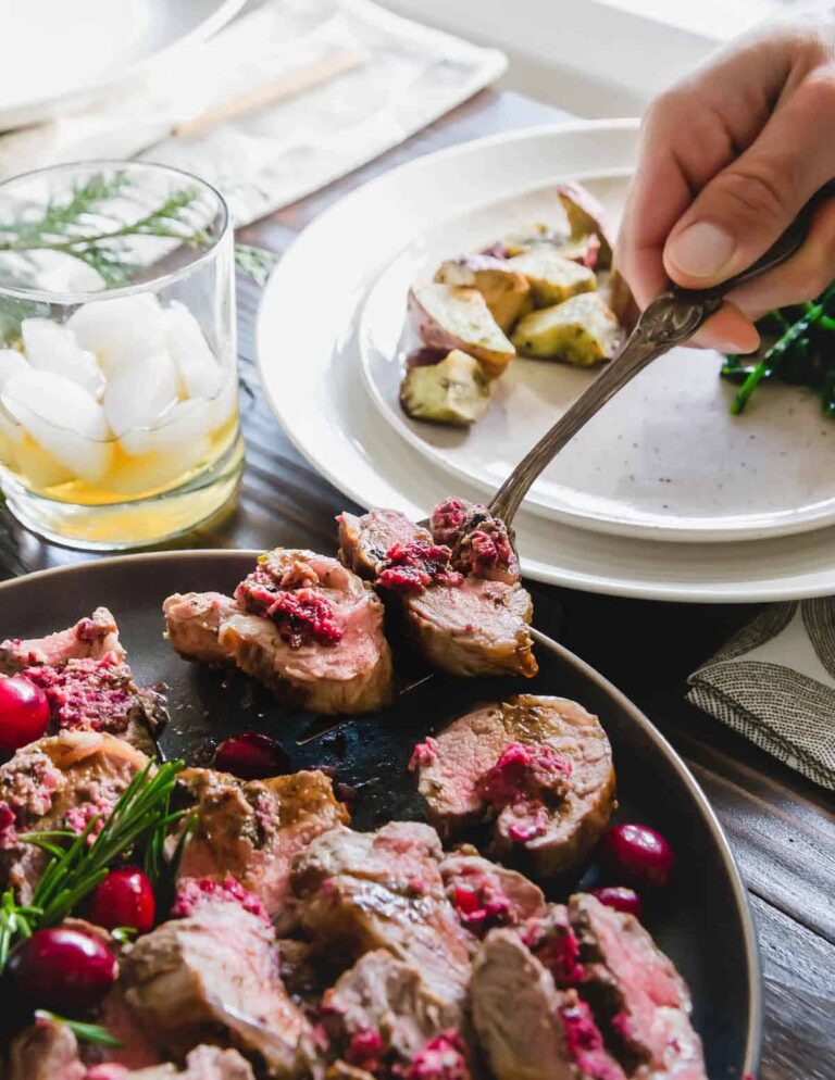 Stuffed Lamb Recipe - Cranberry Pesto Stuffed Lamb