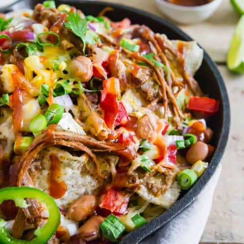 Brisket Nachos - Loaded BBQ Beef Brisket Nacho Recipe