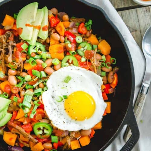 Brisket Hash - Easy Breakfast Skillet Brisket and Eggs Hash