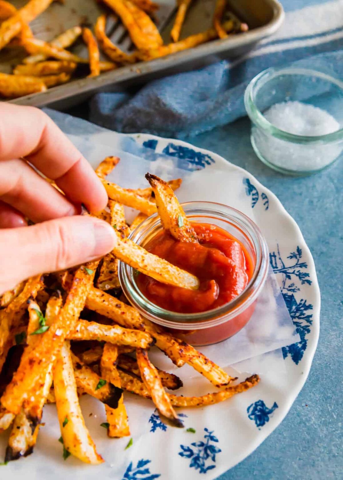Jicama Fries - Easy Oven Baked Crispy Jicama Fries Recipe