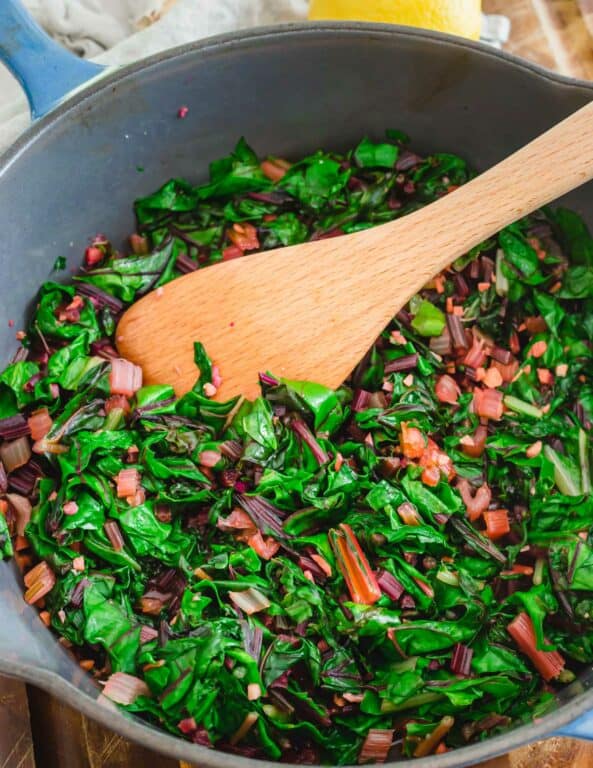 Easy Sautéed Greens Recipe - Sautéed Beet Greens and Swiss Chard
