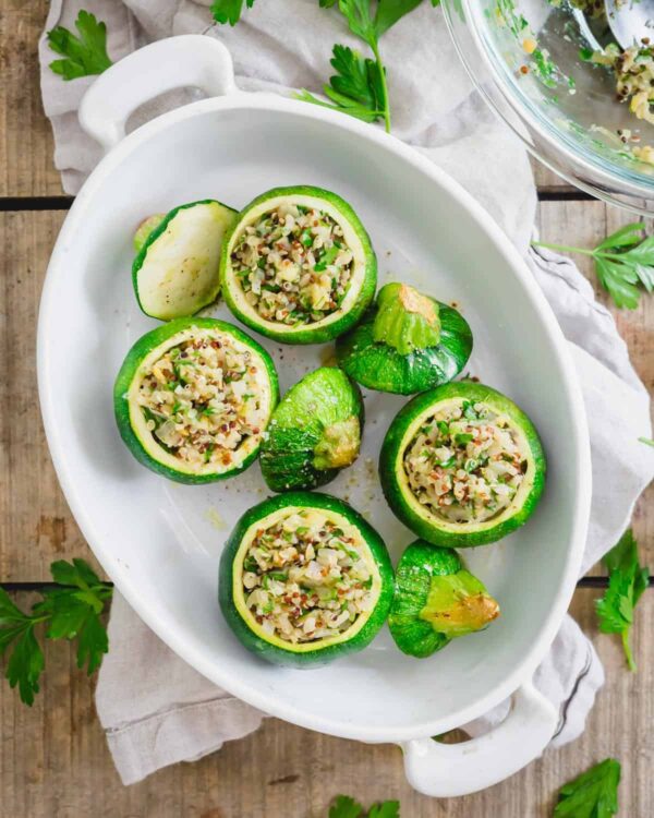 Stuffed Round Zucchini Recipe - Running to the Kitchen®