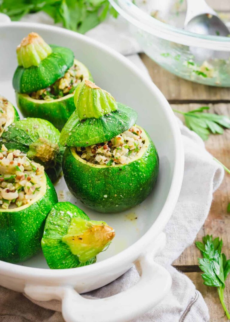 Stuffed Round Zucchini Recipe - Running to the Kitchen®