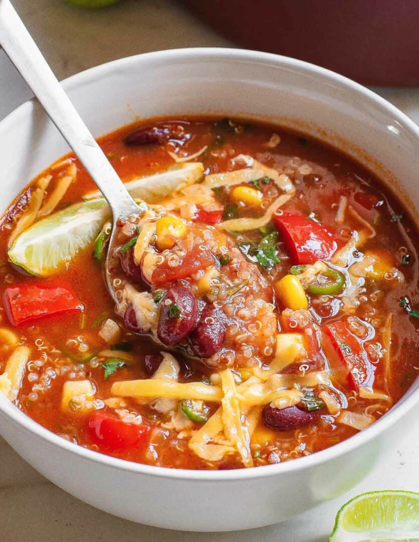 Mexican Vegetable Soup - Running to the Kitchen®