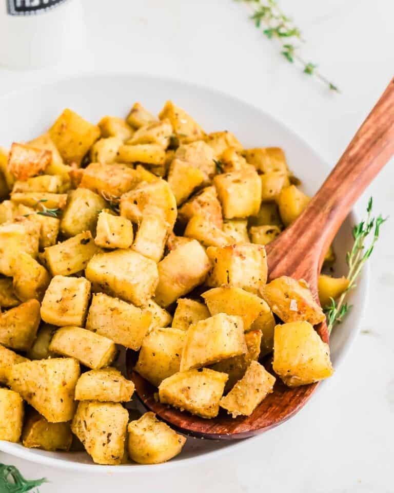 Crispy Roasted White Sweet Potatoes - Running to the Kitchen®