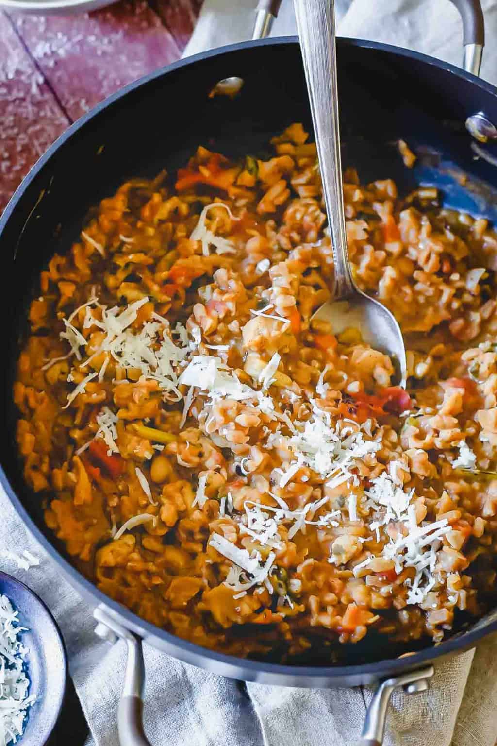 Farro Risotto - Running to the Kitchen®