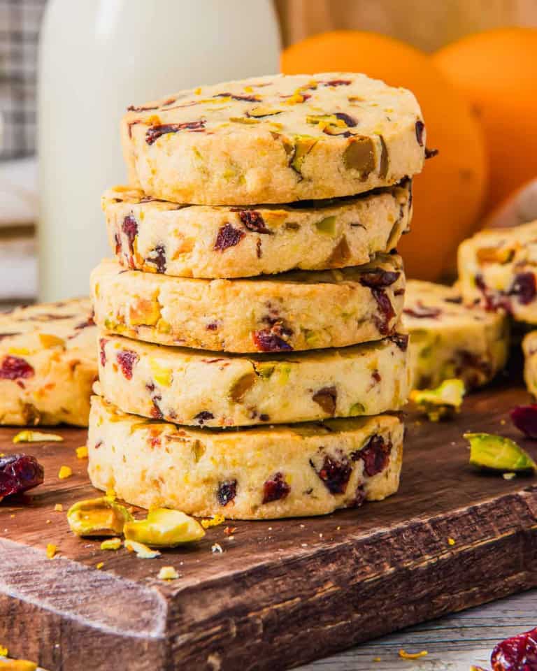 Cranberry Orange Shortbread Cookies - Running to the Kitchen®