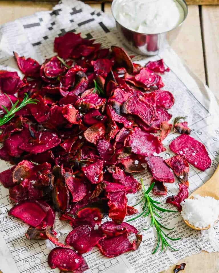 Salt and Vinegar Beet Chips - Running to the Kitchen®