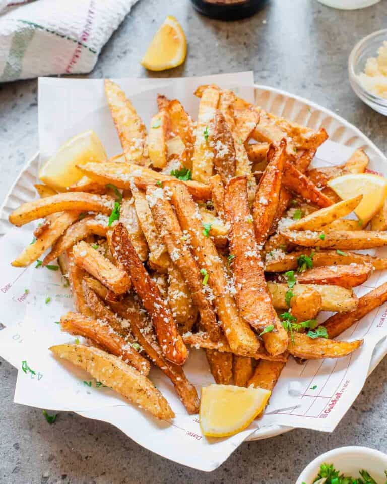 Parmesan Truffle Fries - Running to the Kitchen®